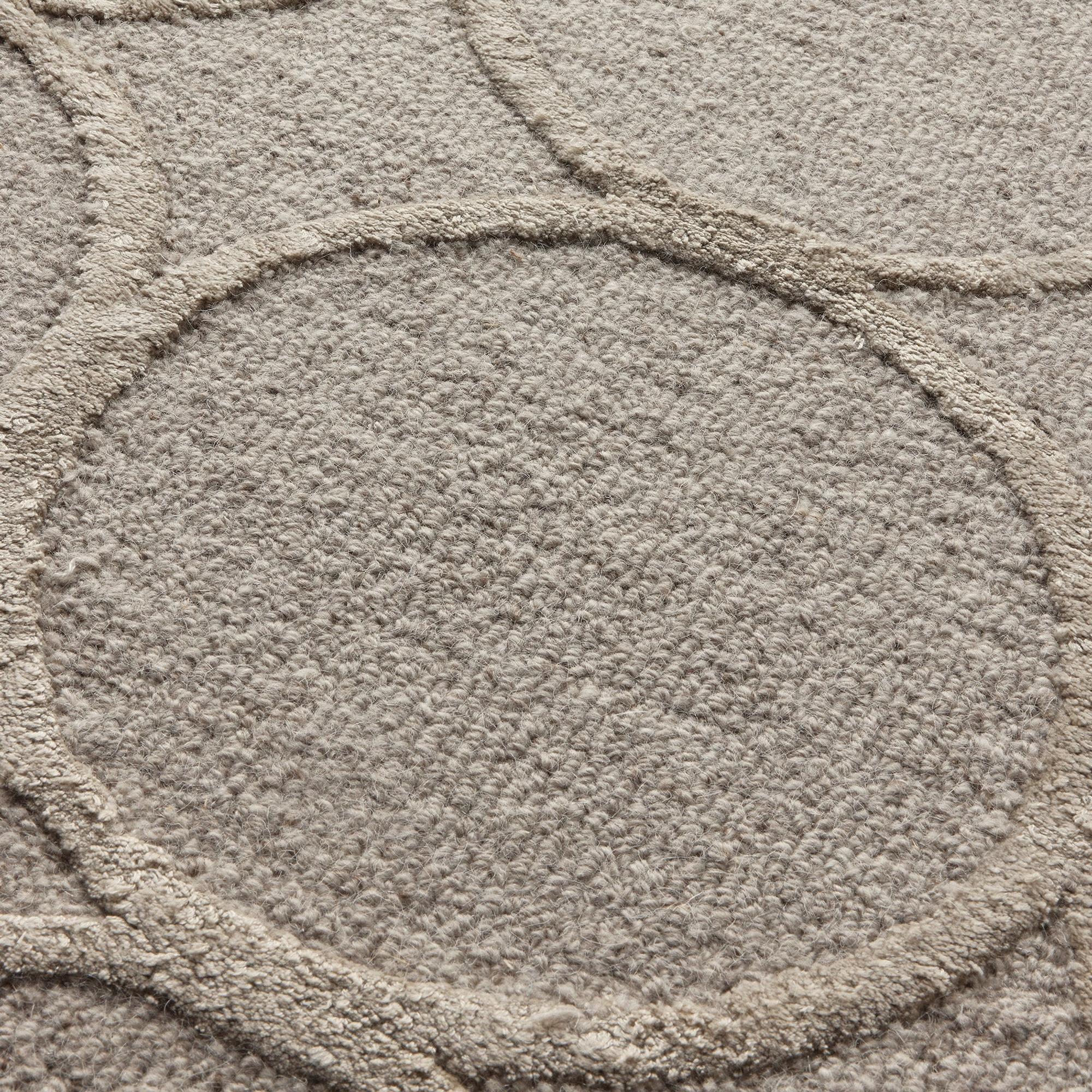 Alva Hand Tufted Wool and Viscose Rug - Light Brown - Industville