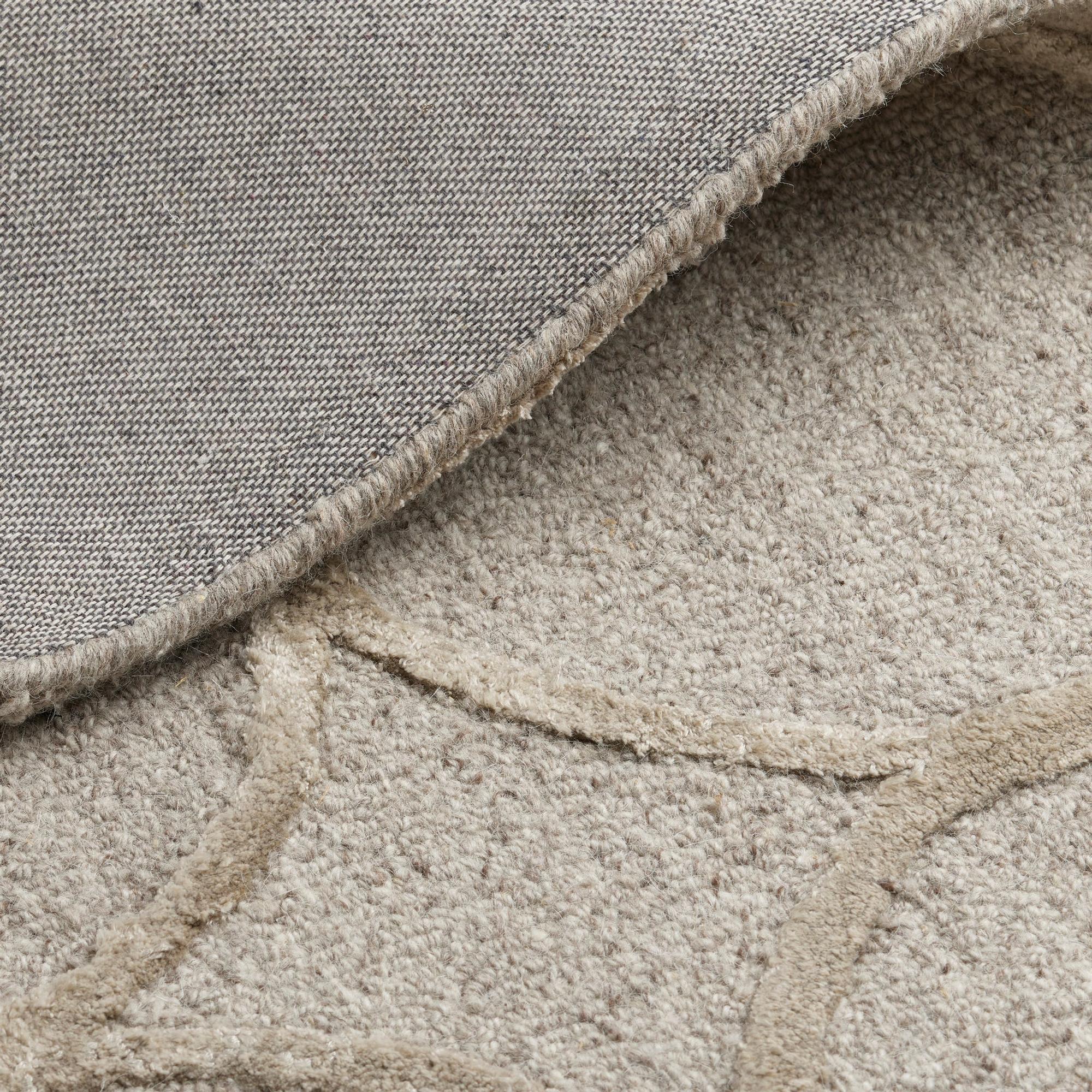 Alva Hand Tufted Wool and Viscose Rug - Light Brown - Industville