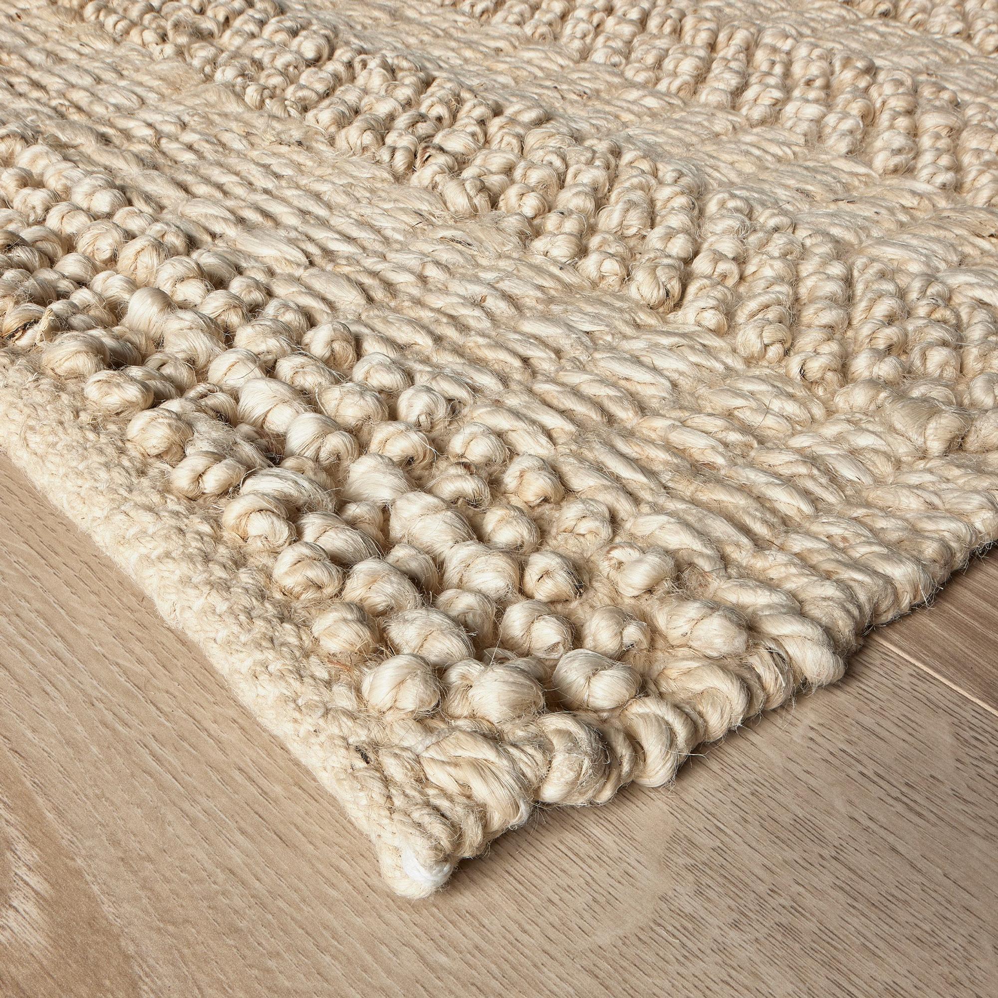 Neutral Cream Handcrafted Rugs | Exton Hand Woven Jute Rug in Cream ...