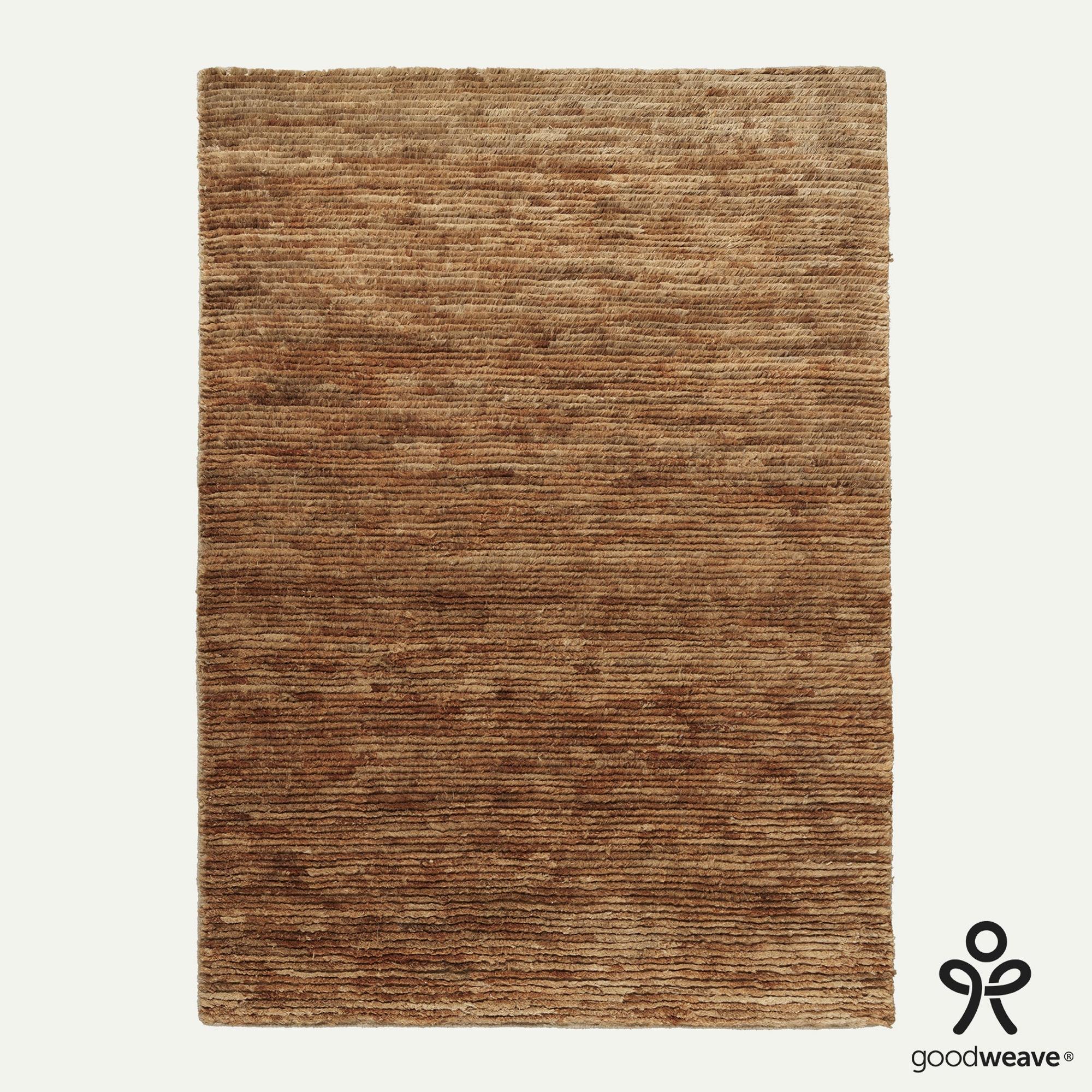 Organic Jute Rugs | Leys Hand Knotted Jute Rug in Natural & Brown ...