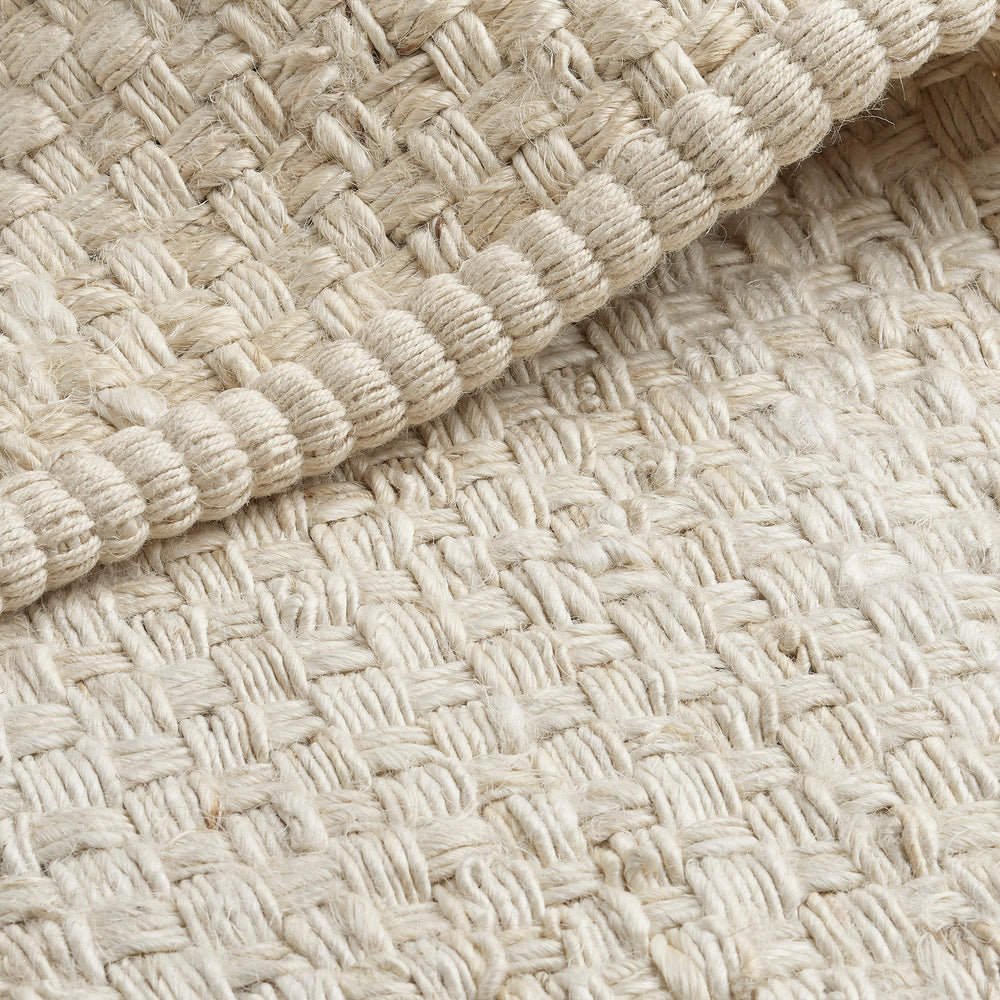 Natural Hand Woven Rugs | Moor Hand Woven Jute Rug in Cream - Industville