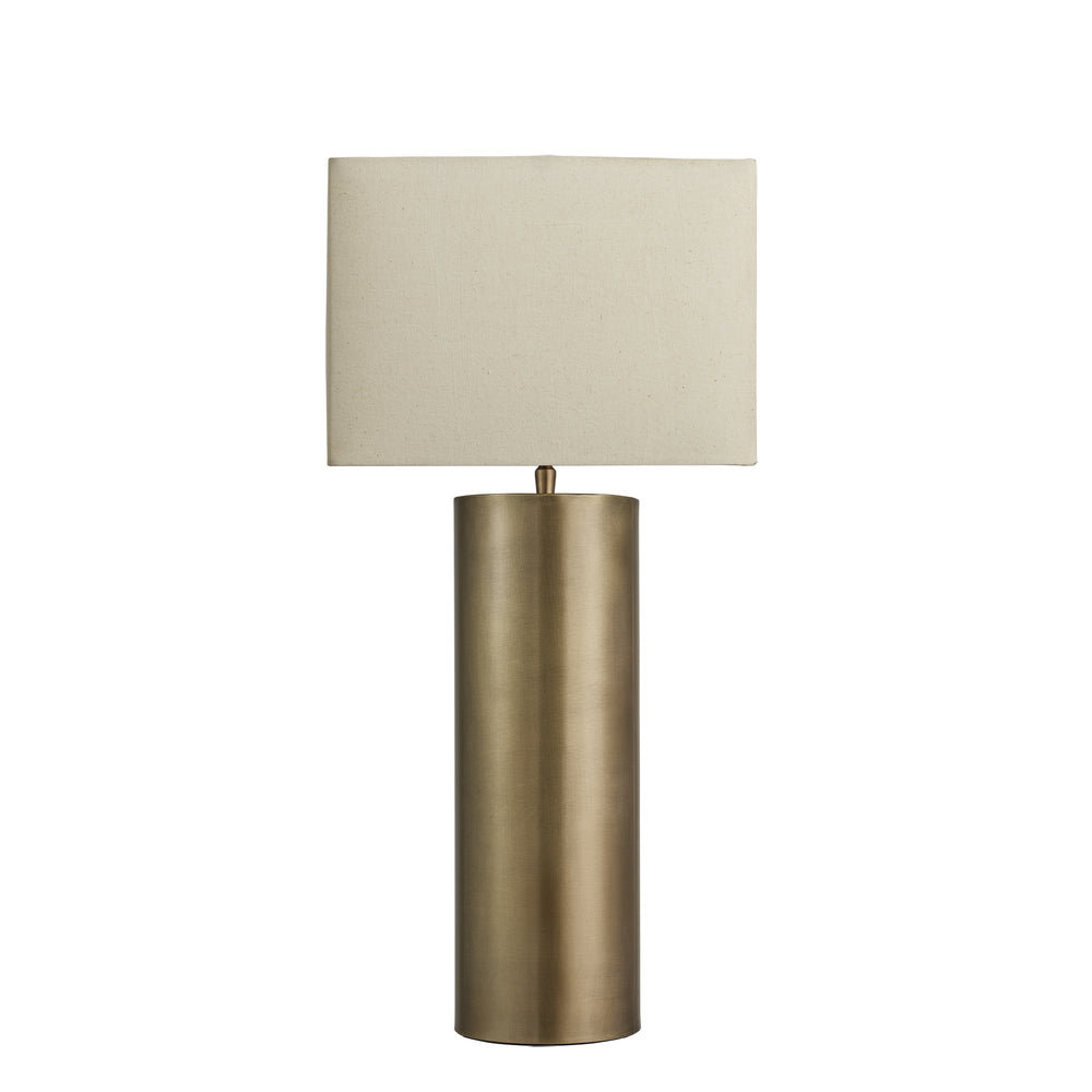 Pillar Geometric Cylinder Table Lamp | Industville - Brass base ...